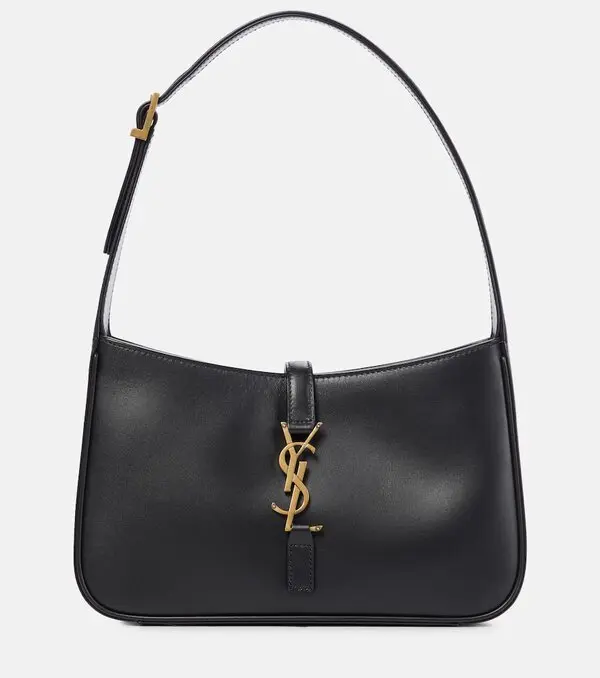 Saint Laurent Le 5 À 7 Leather Shoulder Bag - Black