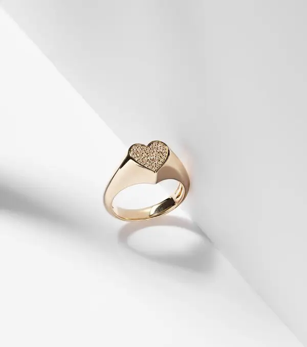SYDNEY EVAN 14kt Yellow Diamond Heart Ring
