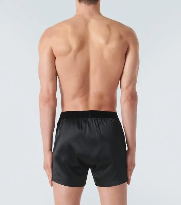 TOM FORD Silk-blend Boxers - Black
