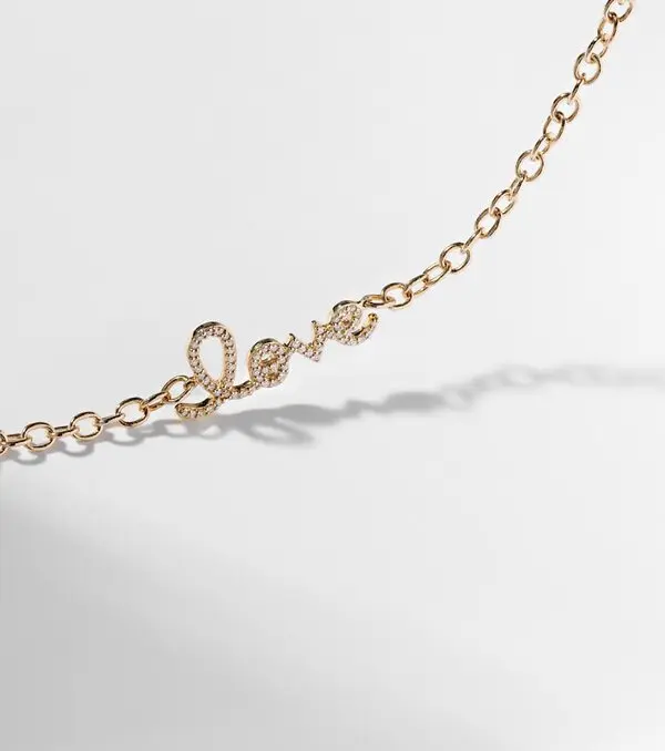 SYDNEY EVAN Love 14kt Yellow And Diamond Bracelet