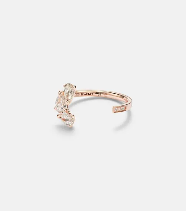 REPOSSI Serti Sur Vide 18kt Rose Ring With Diamonds - Gold