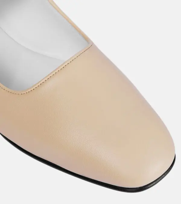 THE ROW Ava Leather Ballerinas - White