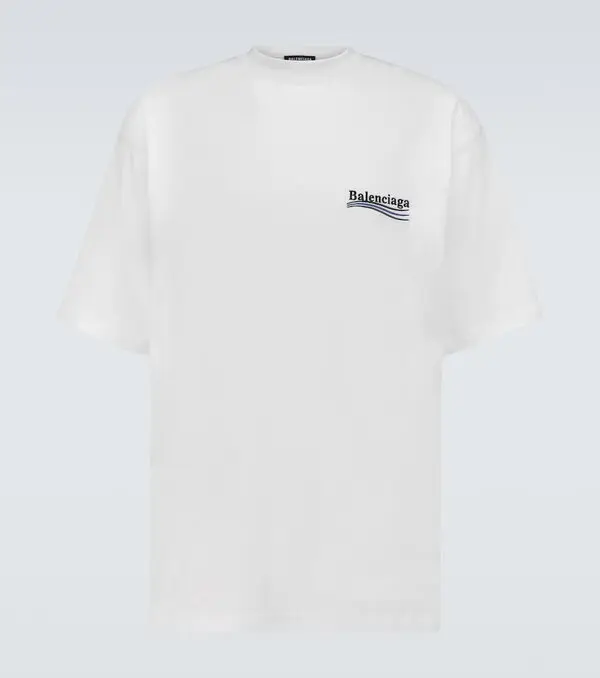 Balenciaga Political Campaign Large-fit T-shirt - White