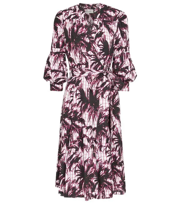 knee length dresses for ladies Zadie Jacquard Midi Dress in Leaf Heart Black main image 0
