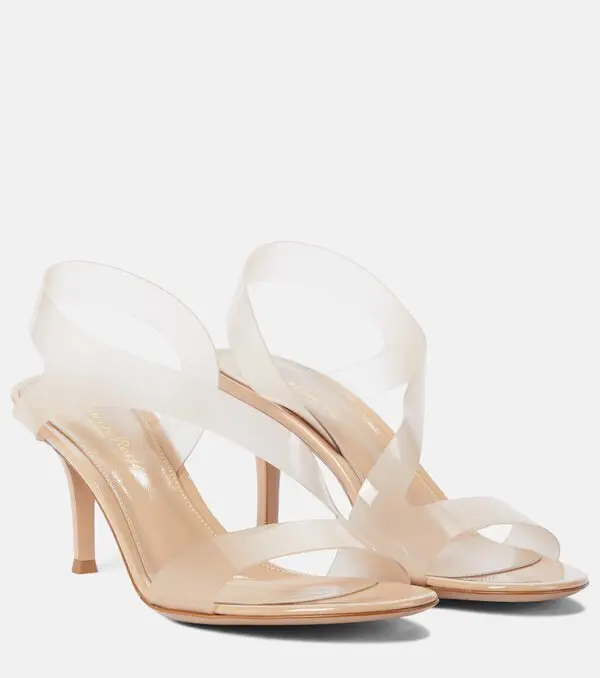 GIANVITO ROSSI Metropolis 70 Slingback Sandals - Beige