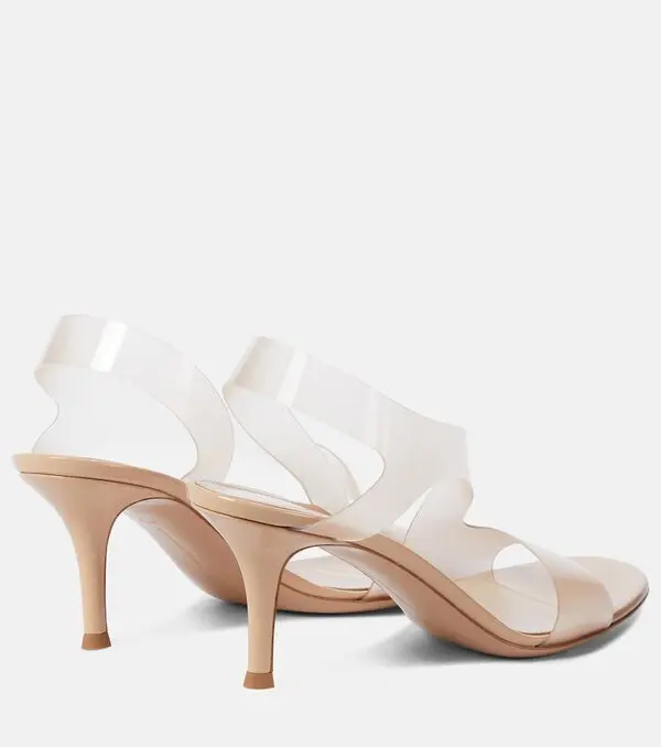 GIANVITO ROSSI Metropolis 70 Slingback Sandals - Beige
