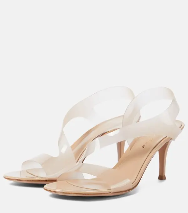 GIANVITO ROSSI Metropolis 70 Slingback Sandals - Beige