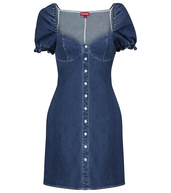 Staud Sur Denim Mini Dress