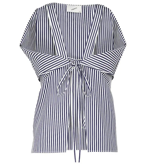 Coperni Striped Cotton Poplin Top