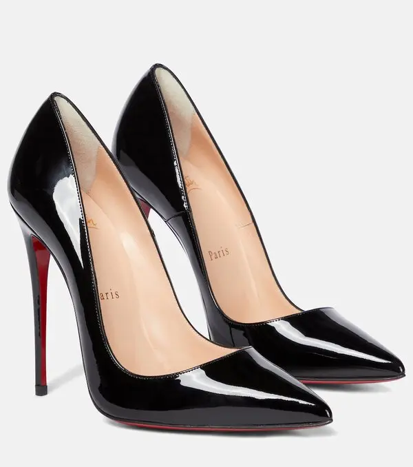 CHRISTIAN LOUBOUTIN So Kate 120 Patent Leather Pumps - Black