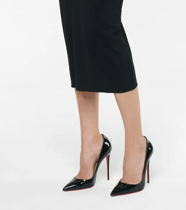 CHRISTIAN LOUBOUTIN So Kate 120 Patent Leather Pumps - Black
