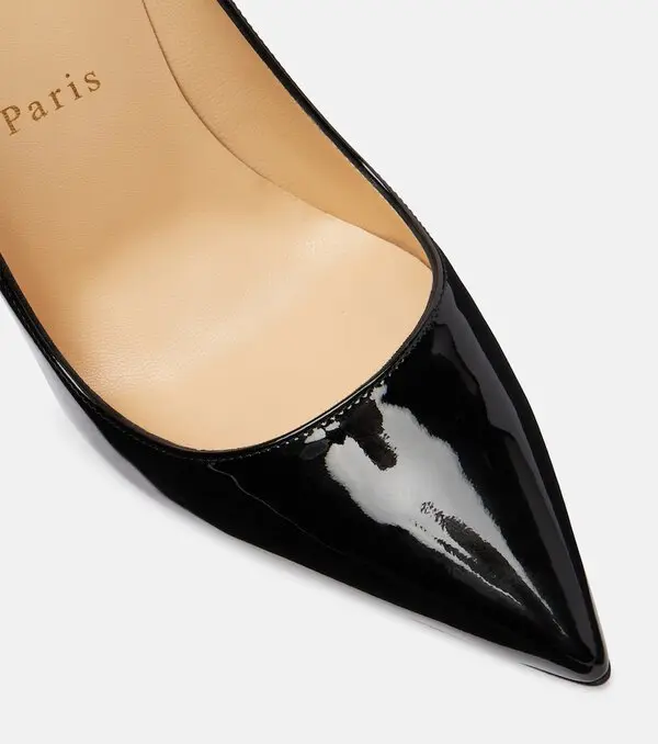 CHRISTIAN LOUBOUTIN So Kate 120 Patent Leather Pumps - Black