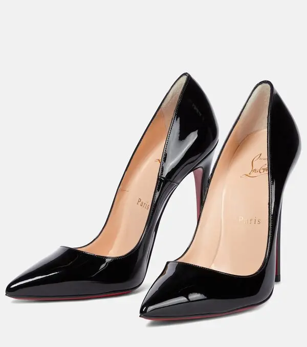 CHRISTIAN LOUBOUTIN So Kate 120 Patent Leather Pumps - Black