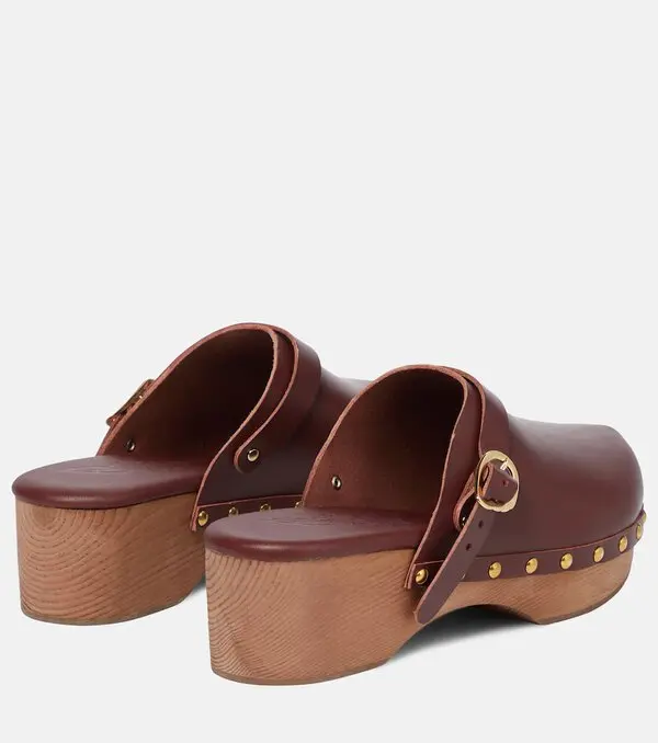 ANCIENT GREEK SANDALS Classic Closed Leather Clogs