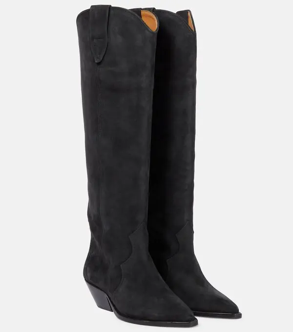 Isabel Marant Étoile Denvee Suede Knee-high Boots - Black