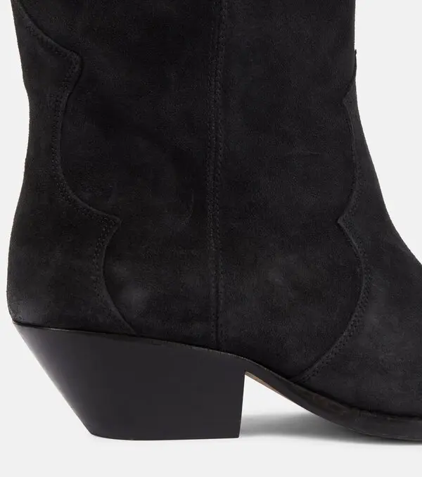 Isabel Marant Étoile Denvee Suede Knee-high Boots - Black