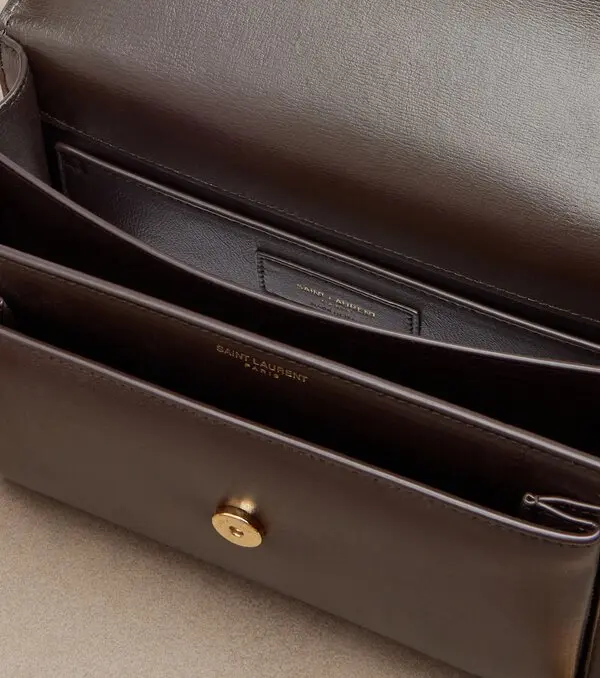 Saint Laurent Sunset Medium Leather Shoulder Bag - Brown