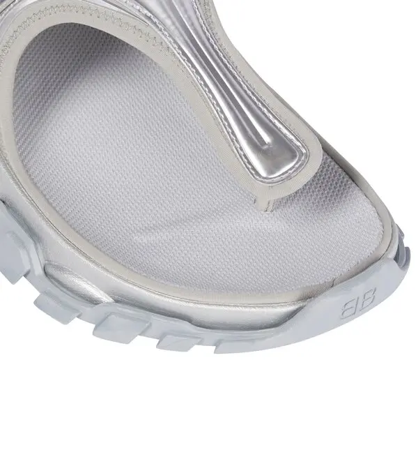 Balenciaga Track Sandals In Silver - 40% Off | Editorialist