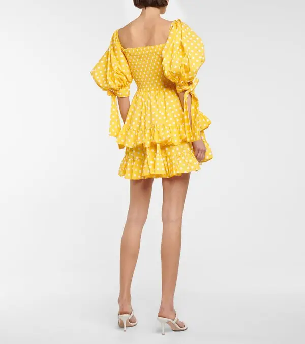 caroline constas gold mini dress CAROLINE CONSTAS Tessa Mini Dress