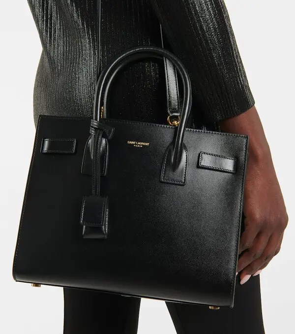Saint Laurent Sac De Jour Baby Leather Tote - Black