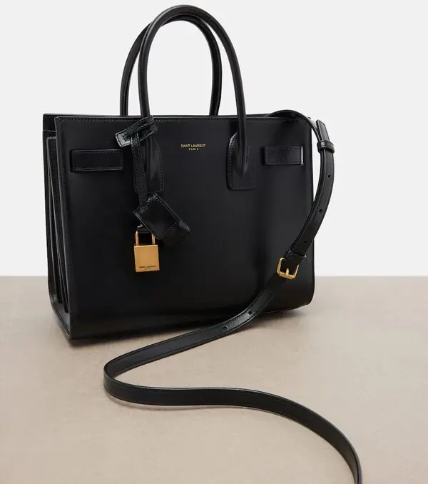 Saint Laurent Sac De Jour Baby Leather Tote - Black