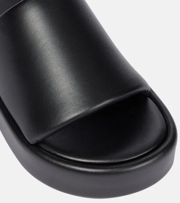 Balenciaga Rise Leather Platform Slides