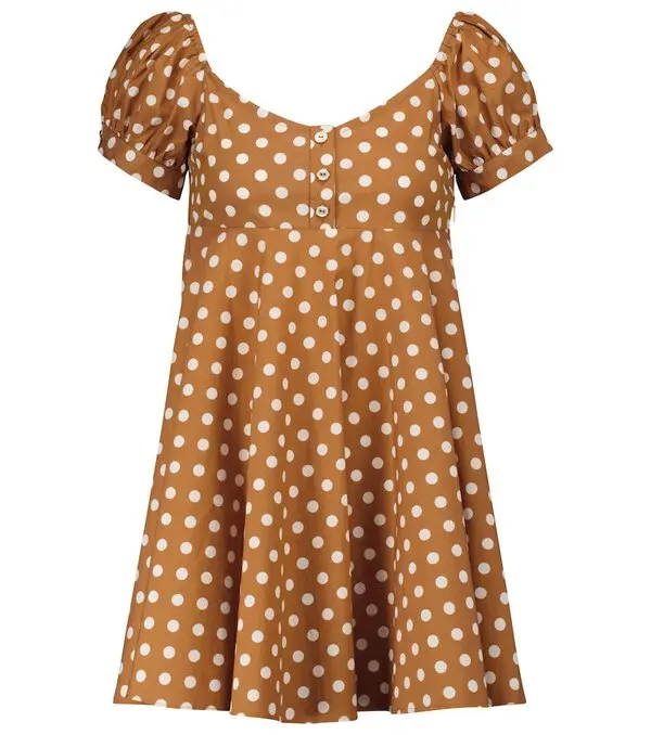 Caroline Constas Dina Polka-dot Minidress