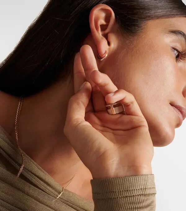 REPOSSI Berbère Module 18k Rose Gold Ring With Diamonds