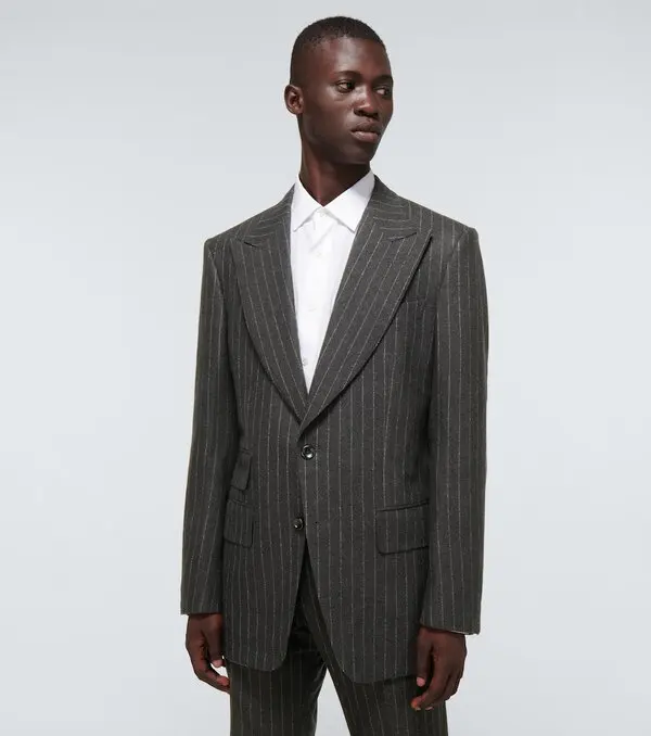 Tom Ford Atticus Striped Flannel Suit In Grey - 30% Off | Editorialist
