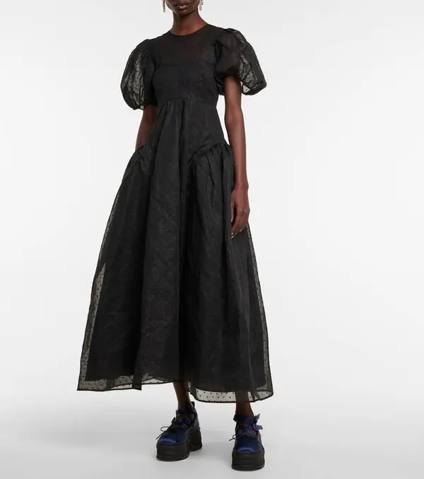 Simone Rocha Satin Platform Ballet Flats