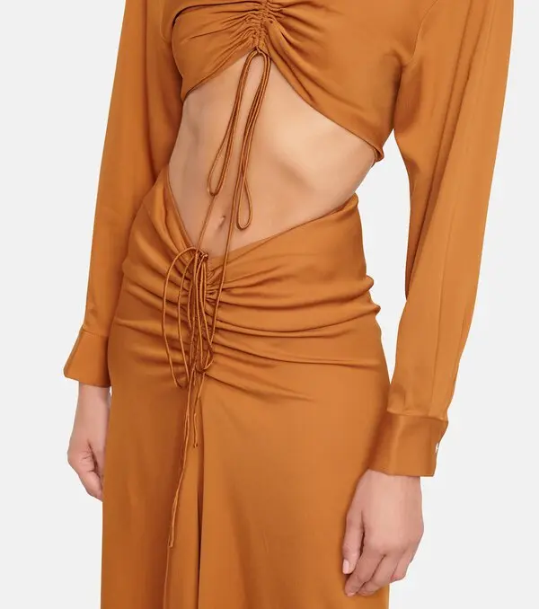 knee length dresses for ladies Displace Cutout Maxi