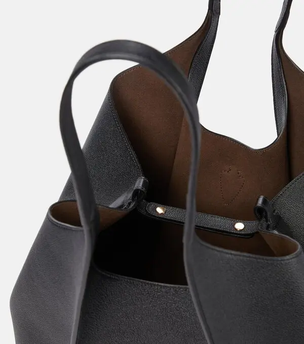 TOD'S Timeless Medium Leather Tote - Black