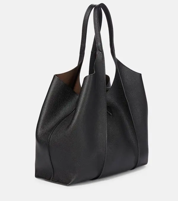 TOD'S Timeless Medium Leather Tote - Black