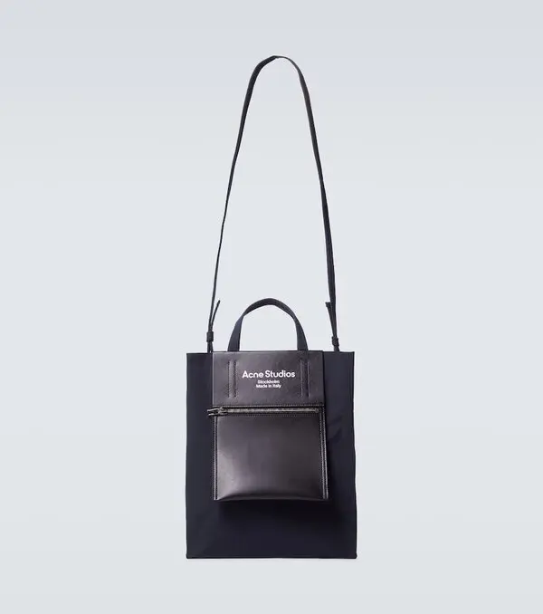 Acne Studios Medium Nylon Tote Bag Black Editorialist