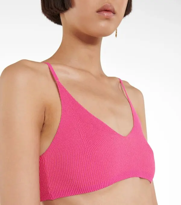Jacquemus Le Bandeau Valensole Knit Bralette - Pink