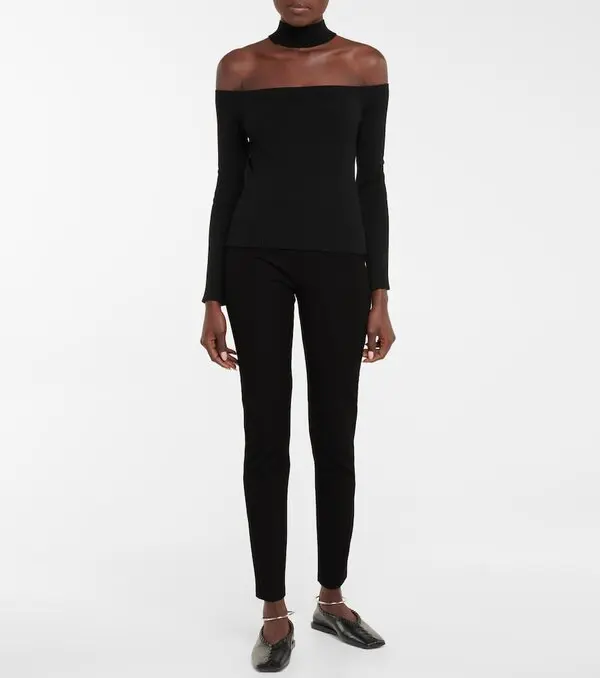 JOSEPH High-rise Stretch-gabardine Leggings - Black
