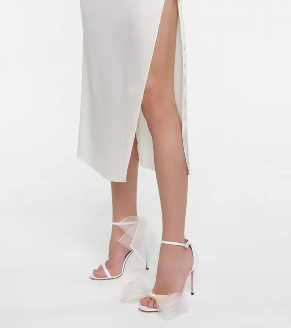 JIMMY CHOO Aveline 100 Bow-trimmed Sandals