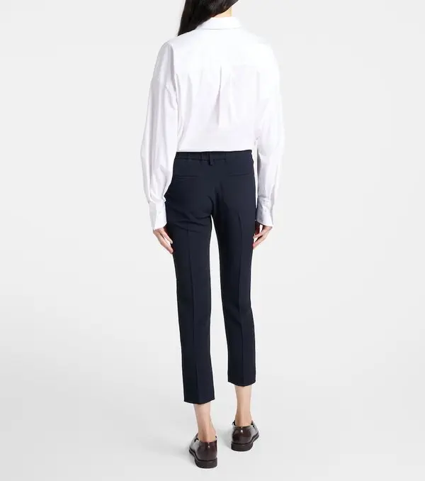 Brunello Cucinelli High-rise Silk-blend Pants