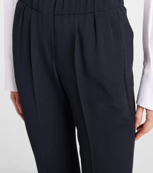 Brunello Cucinelli High-rise Silk-blend Pants
