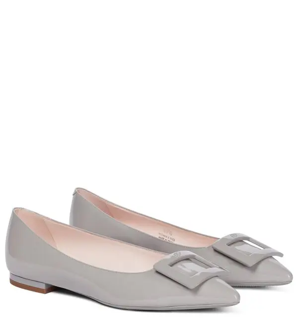 ROGER VIVIER Gommettine Ball Ballet Flats - Grey