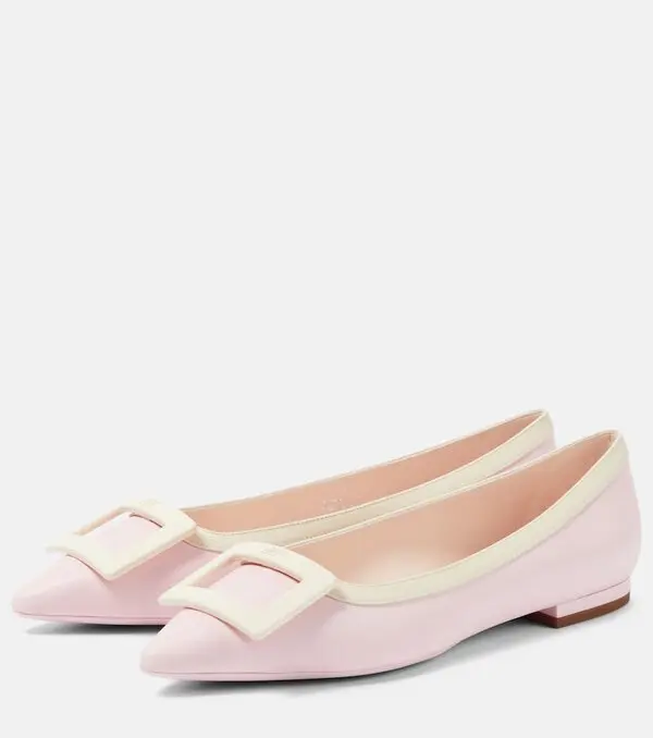 ROGER VIVIER Gommettine Ball Patent Leather Ballet Flats - Multicoloured