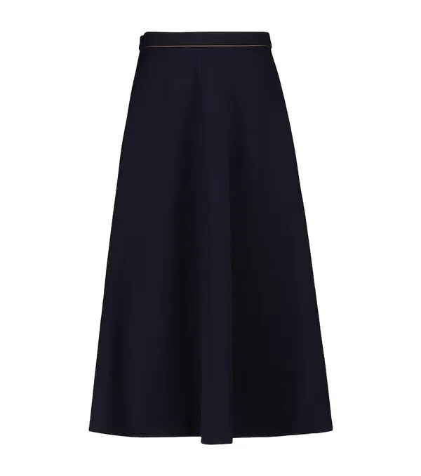 Max Mara Douglas Wool Jersey Midi Skirt