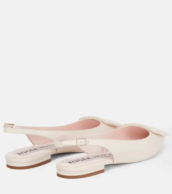 ROGER VIVIER Gommettine Leather Slingback Flats