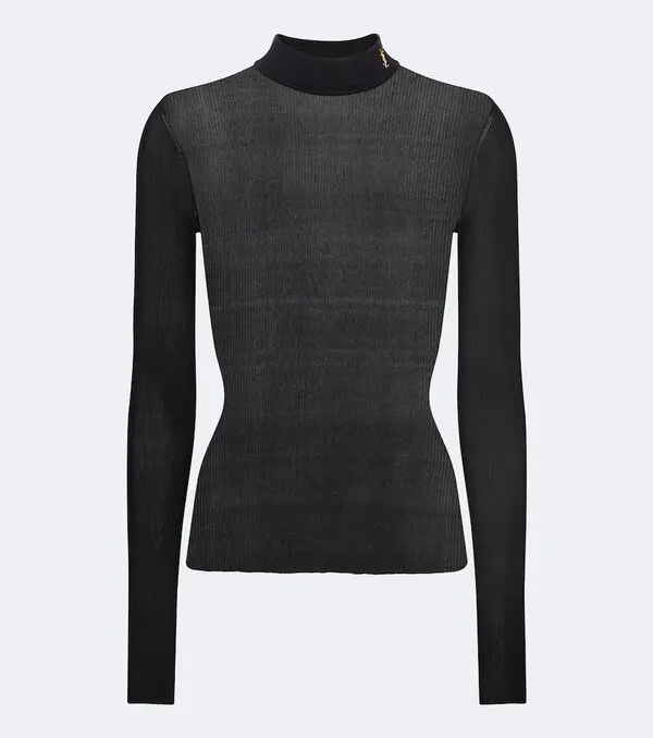 Saint Laurent Silk Top - Black