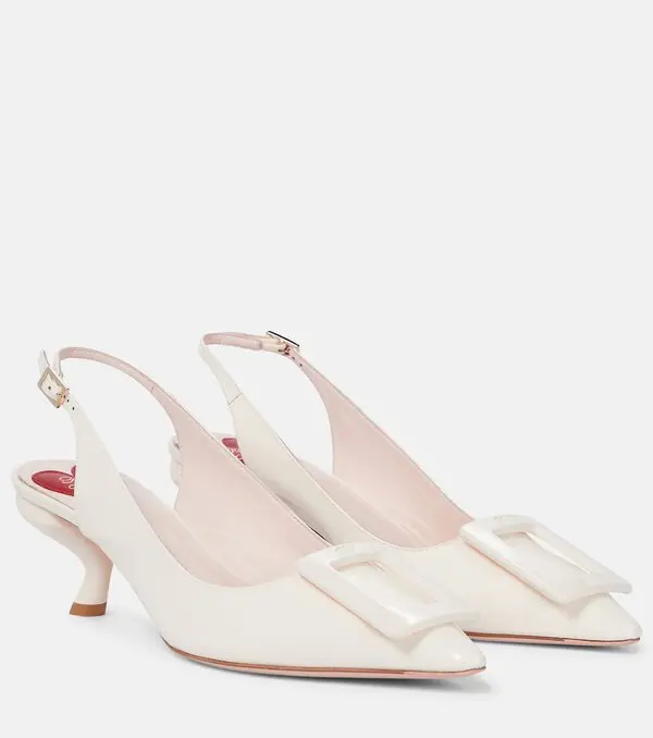 ROGER VIVIER Virgule Slingback Pumps - White