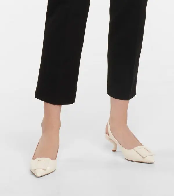 ROGER VIVIER Virgule Slingback Pumps - White