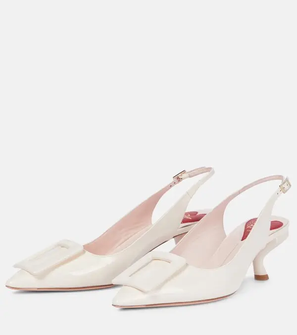 ROGER VIVIER Virgule Slingback Pumps - White