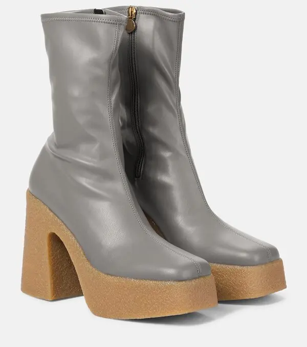 Stella McCartney Platform Ankle Boots - Grey
