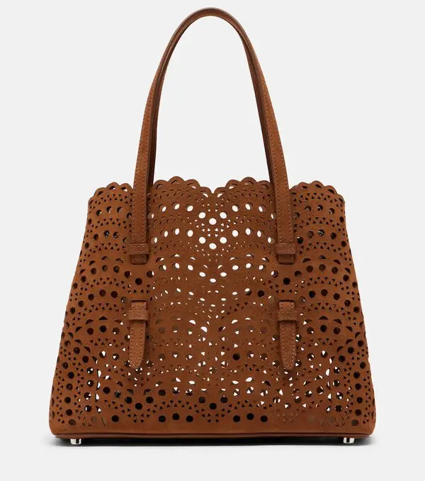 Alaïa Mina 25 Vienne Wave Leather Top-handle Bag - Brown