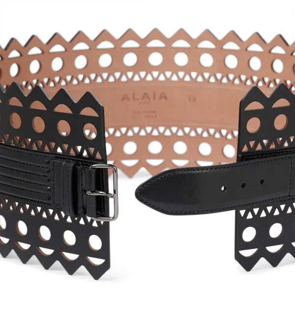 Alaïa Leather Corset Belt - Black